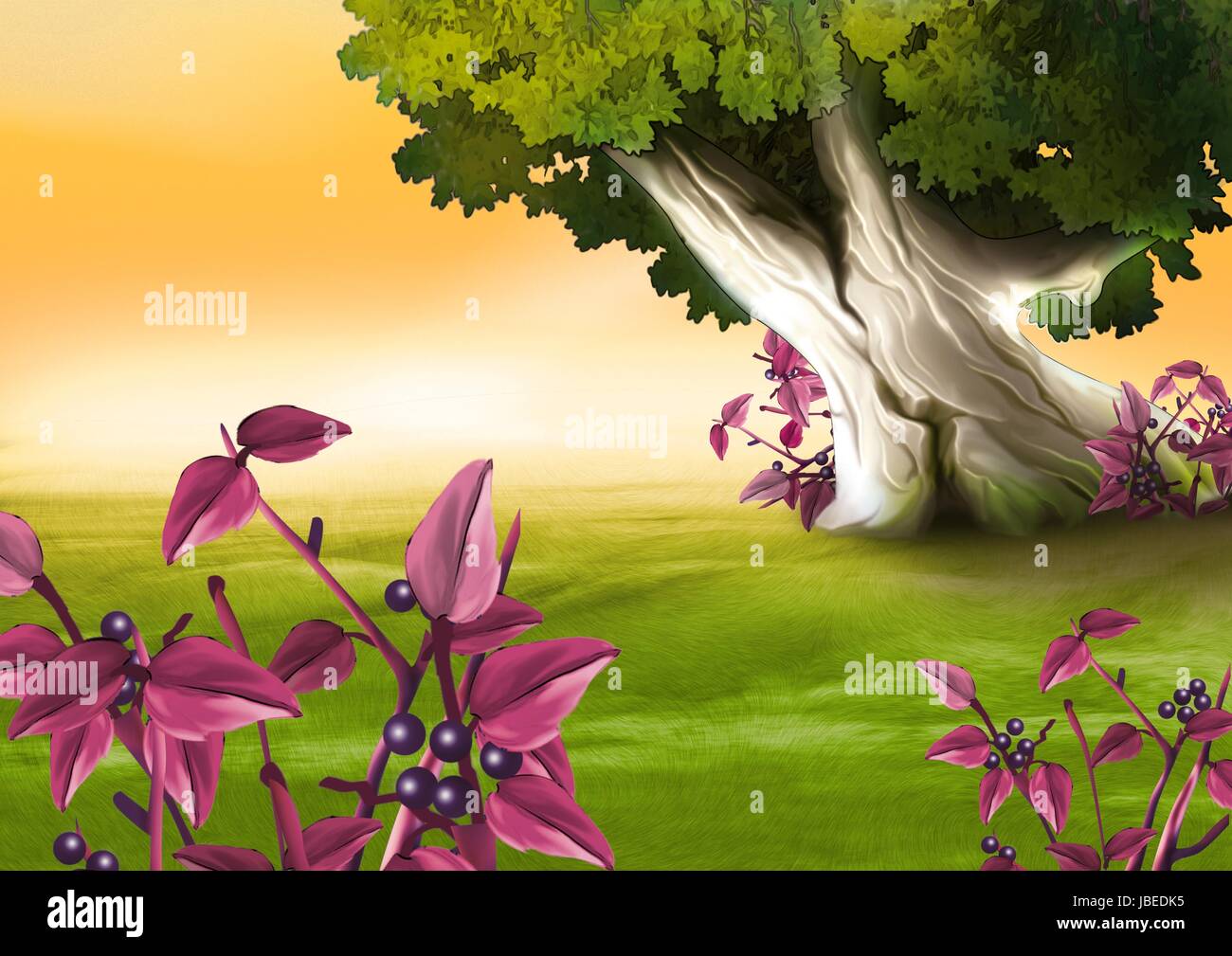 trunk deciduous tree Stock Photo - Alamy