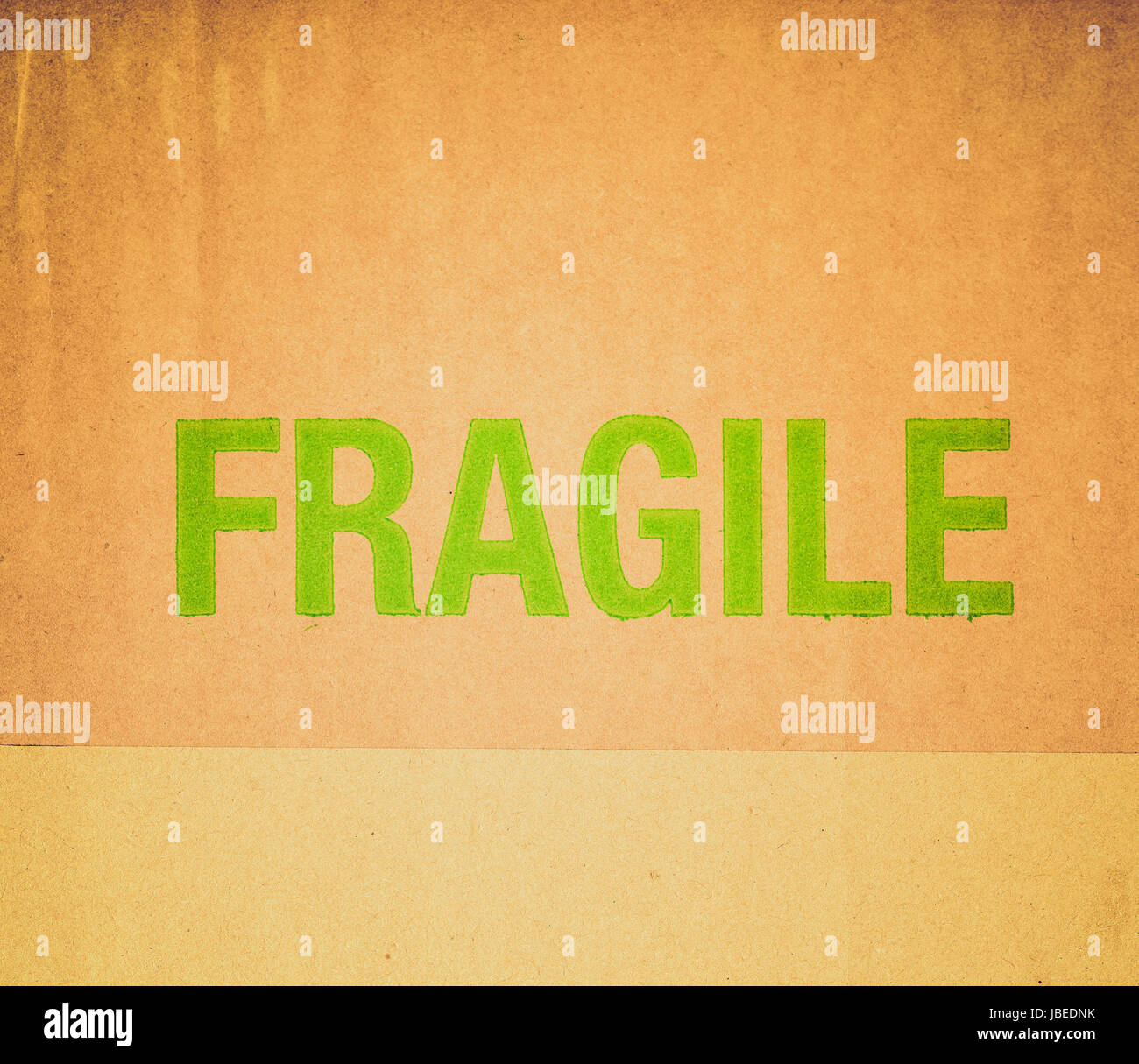 Vintage retro looking A picture of Corrugated cardboard with fragile label Stock Photo - Alamy