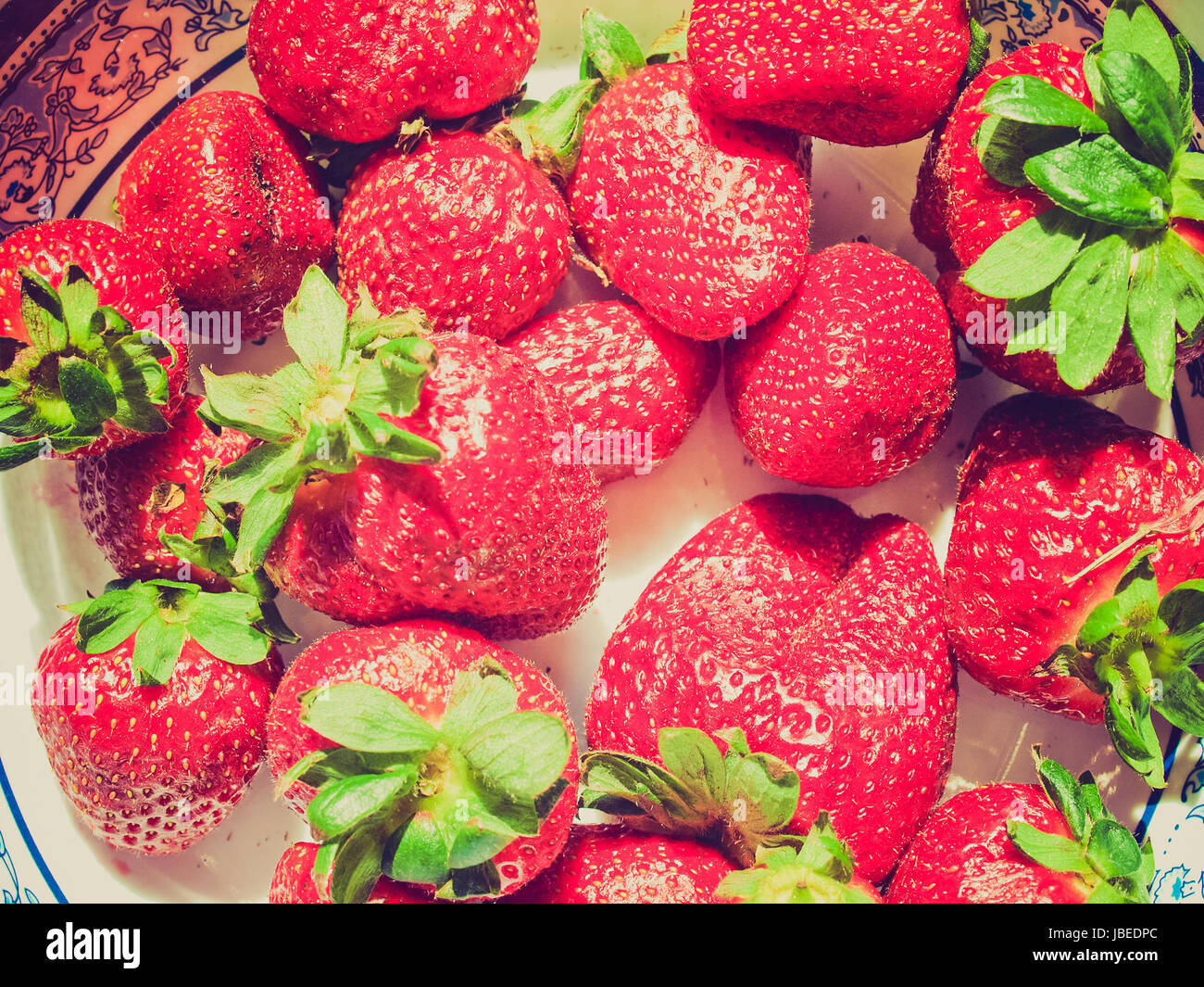 Vintage retro looking Strawberry fruit - useful as a background Stock ...
