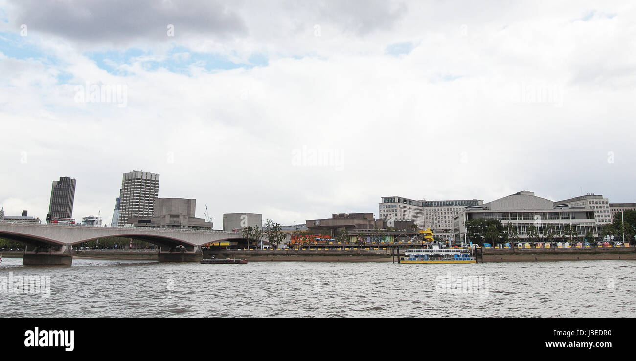 Panoramic view of River Thames London UK Stock Photo - Alamy