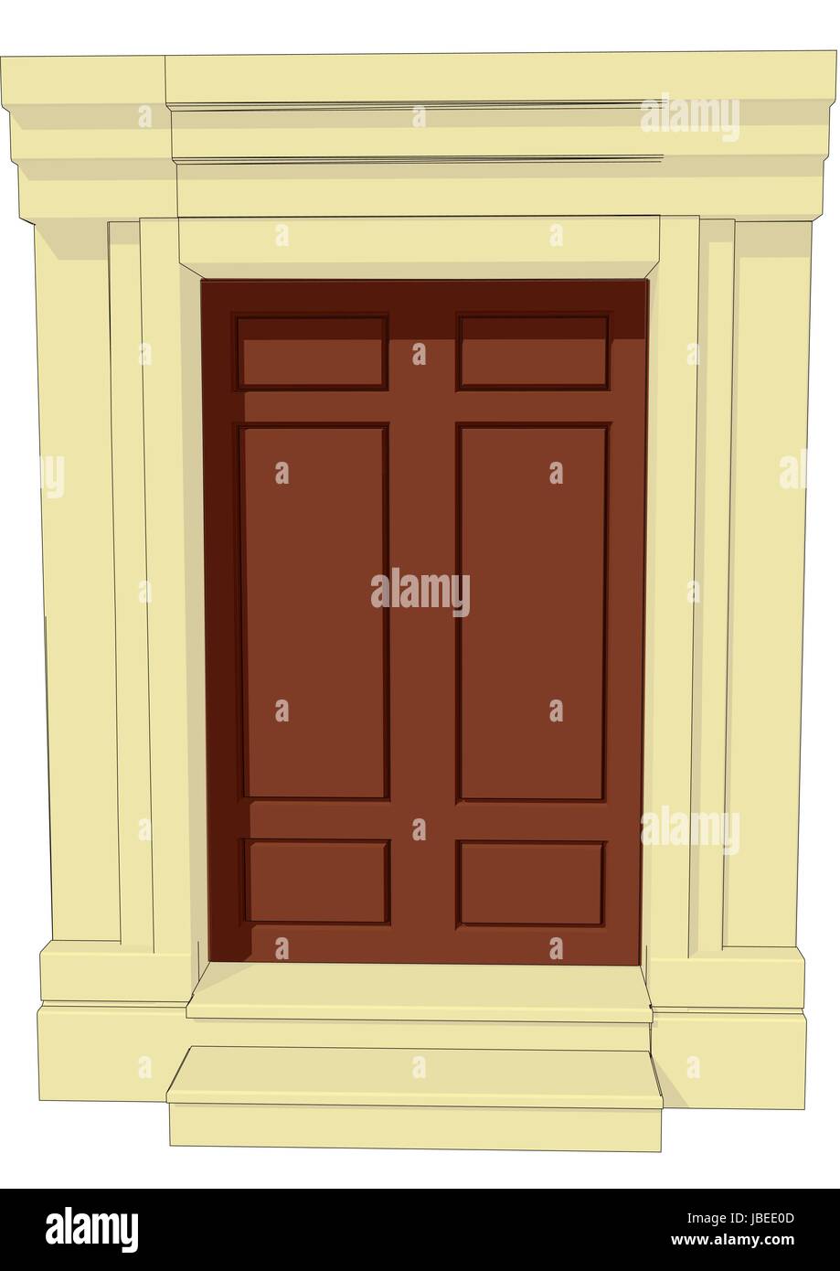 White closed wooden front Stock Vector Images - Alamy
