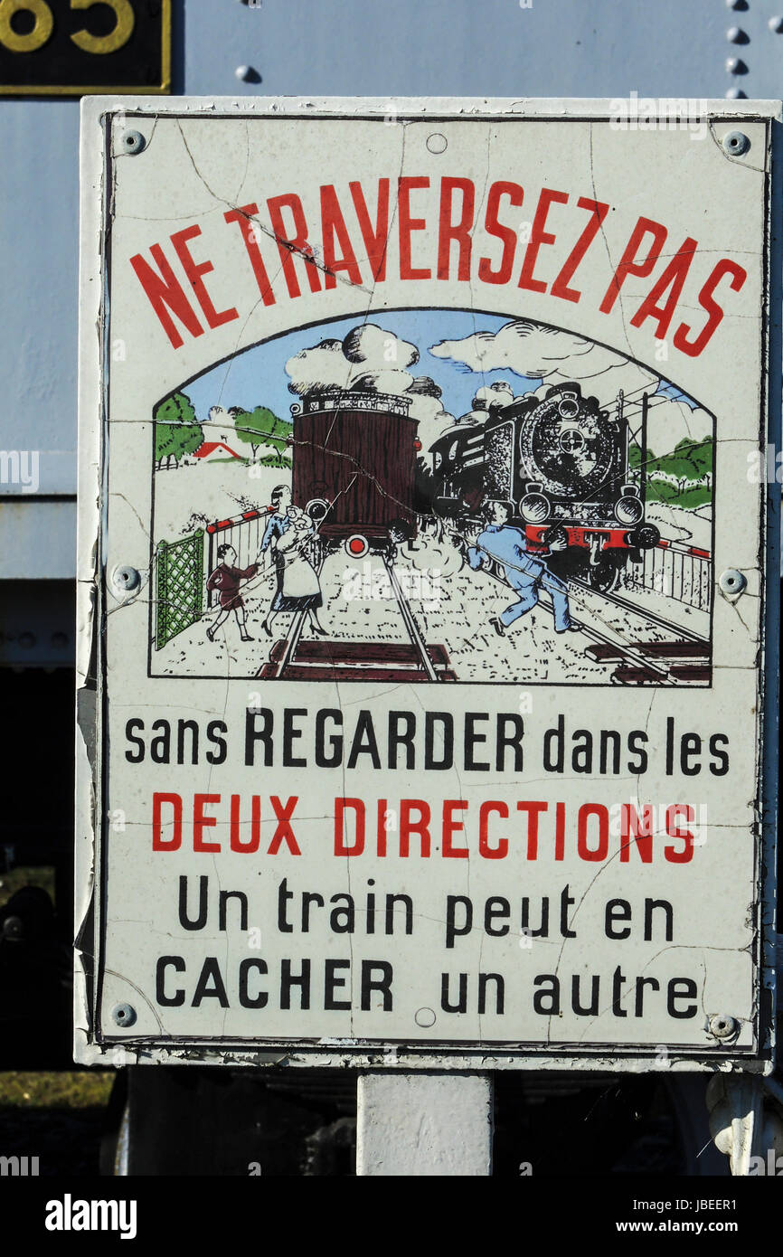 Railway Warning Signs High Resolution Stock Photography and Images - Alamy