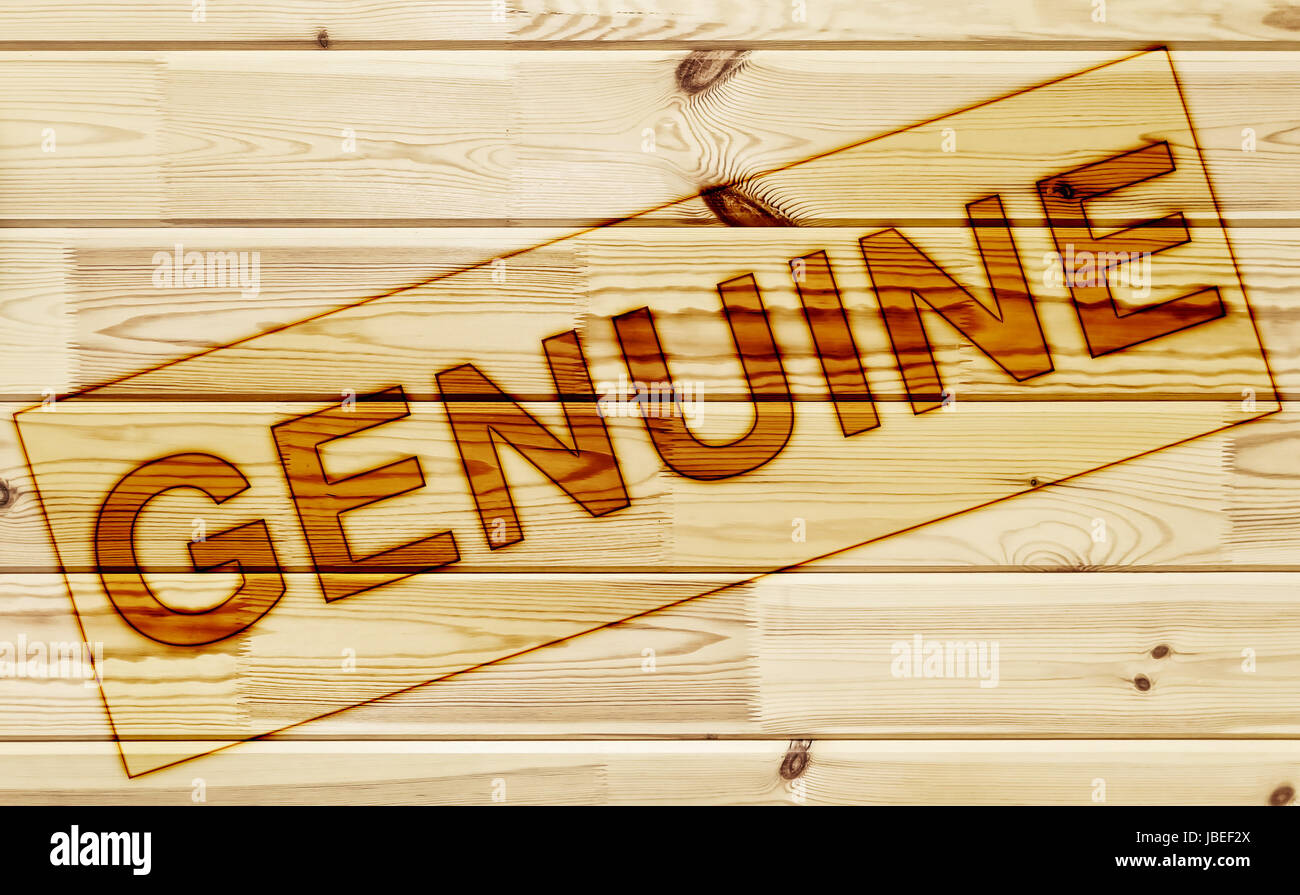 Be genuine sign board hi-res stock photography and images - Alamy