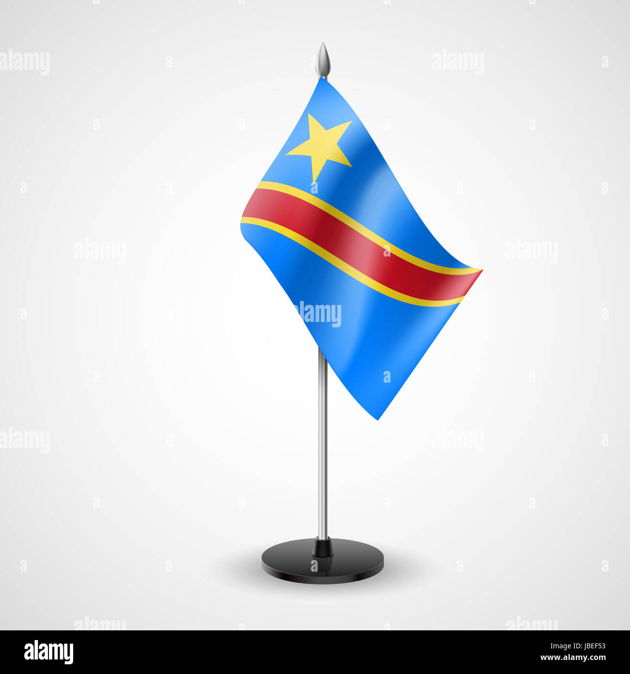 State table flag of Democratic Republic of the Congo. National symbol ...