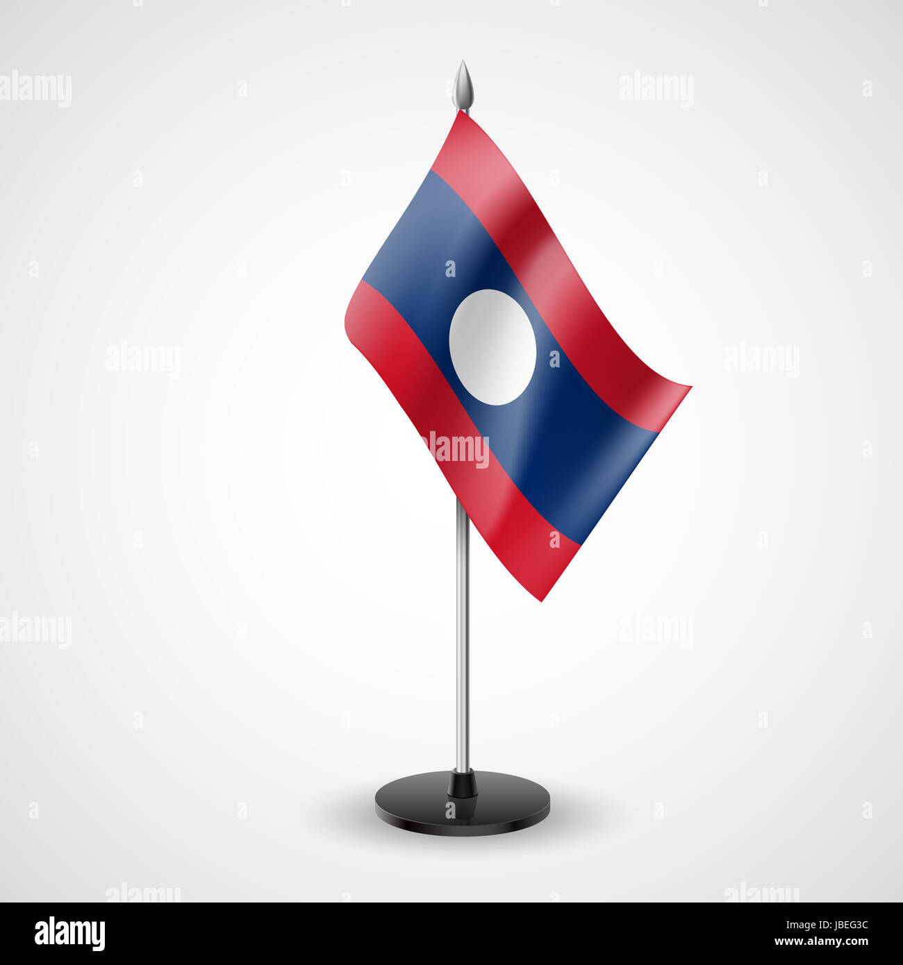 State table flag of Laos. National symbol Stock Photo - Alamy
