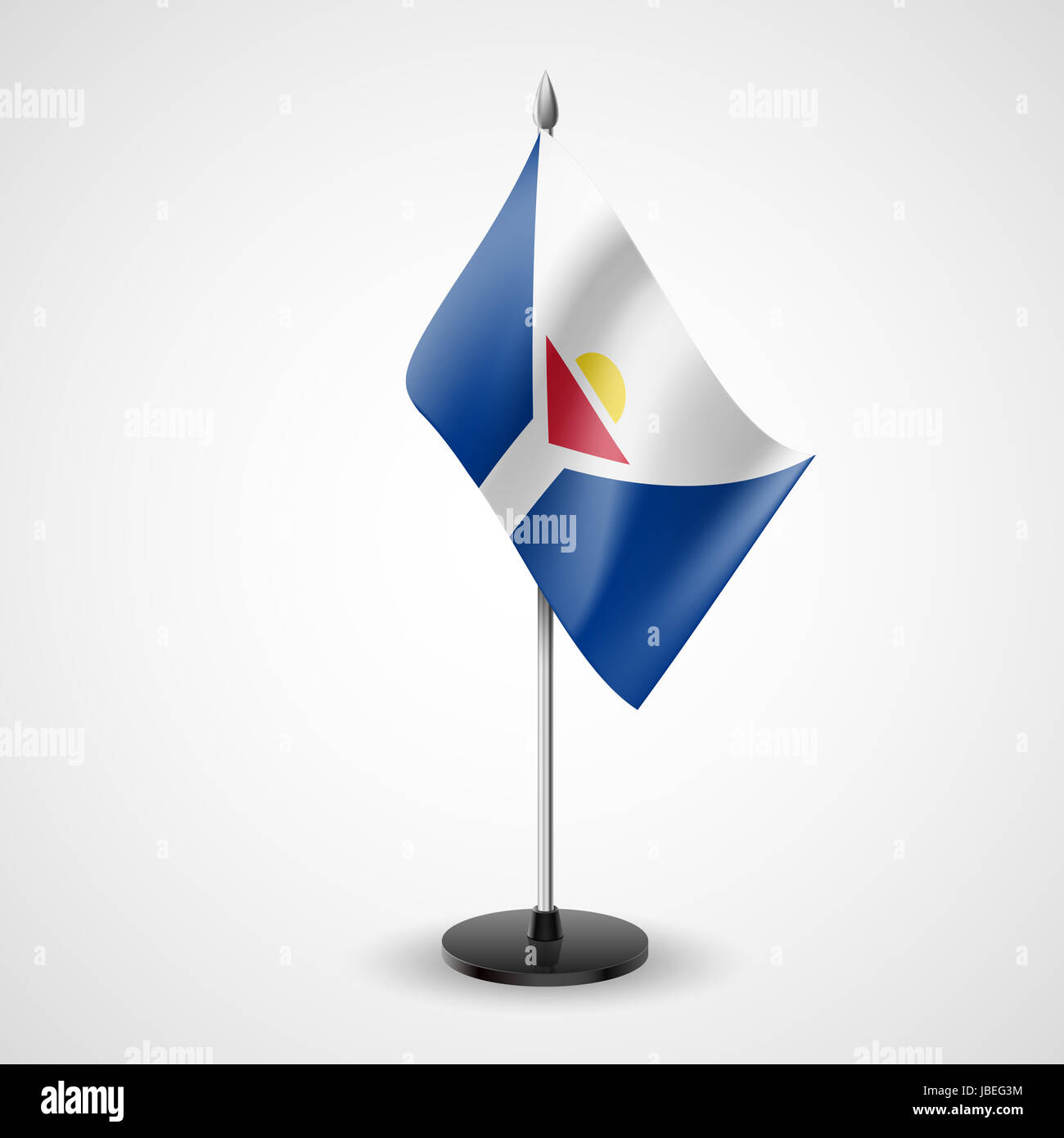State table flag of Saint Martin. National symbol Stock Photo - Alamy