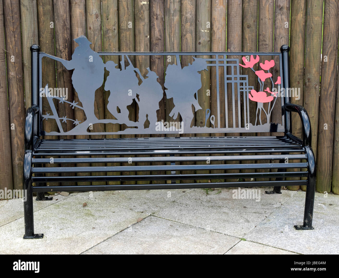 War memorial bench Stock Photo - Alamy