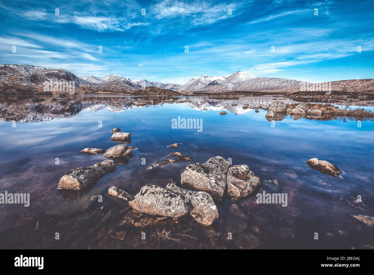 a perfect lake reflection near glen coe Stock Photo - Alamy
