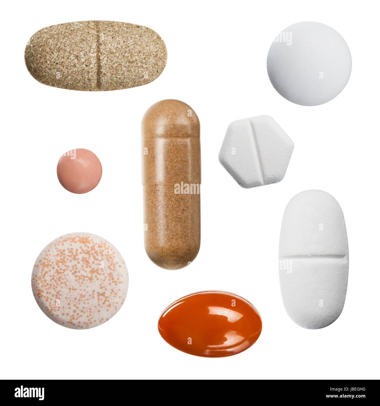 variety of colorfull pills and tablets, isolated on white Stock Photo ...