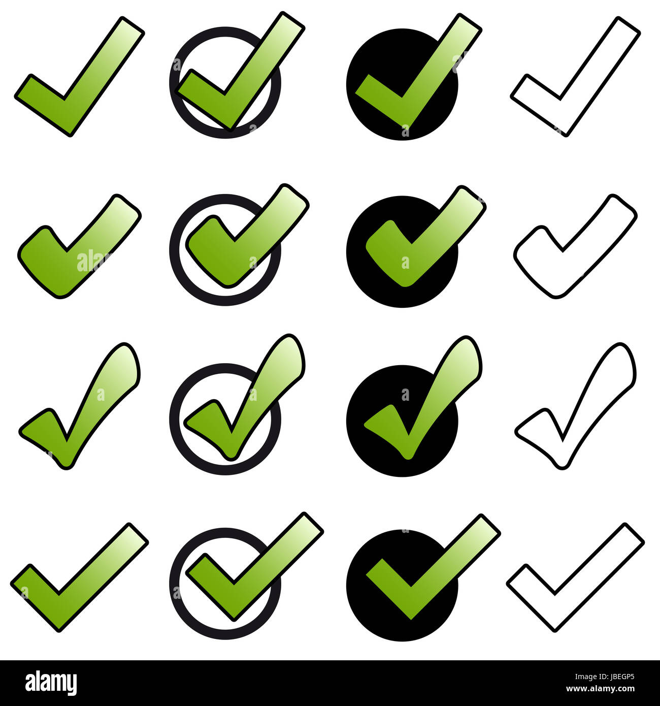 collection - green check Stock Photo - Alamy