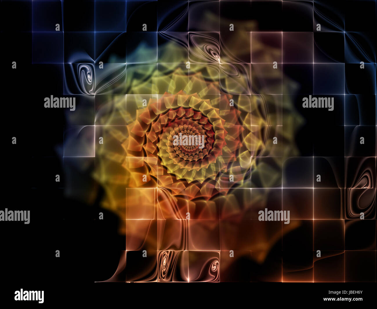 Geometry of Space series. Abstract design made of conceptual grids ...