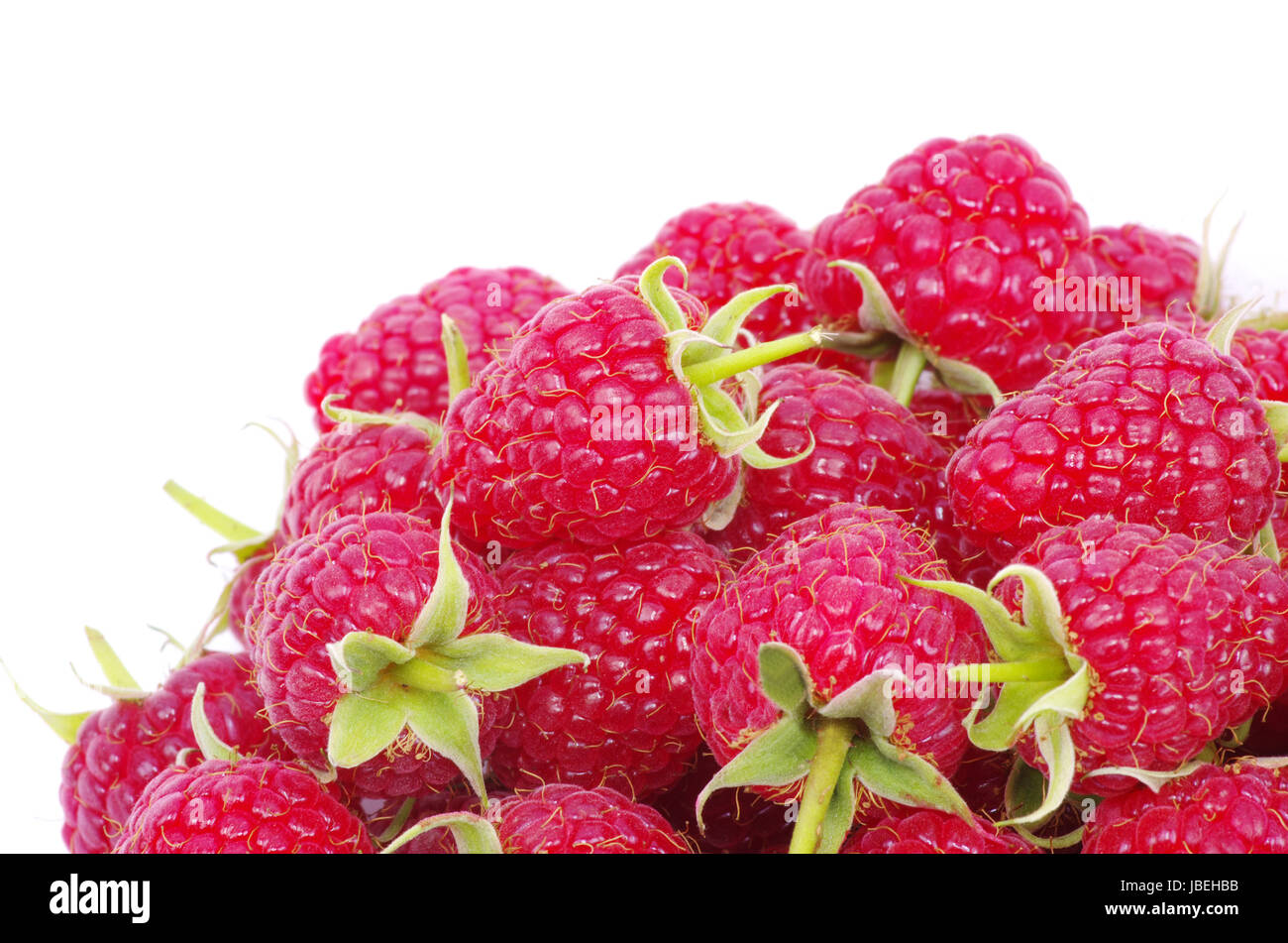 raspberry closeup isolated on white background Stock Photo - Alamy