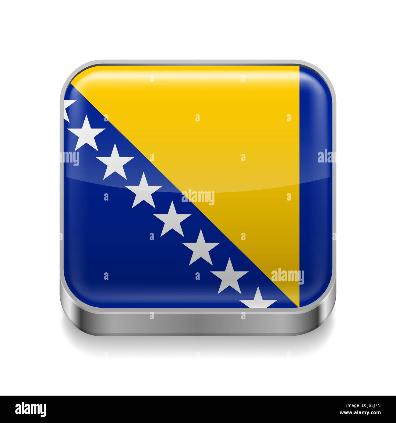 Bosnia herzegovina flag button hi-res stock photography and images - Alamy