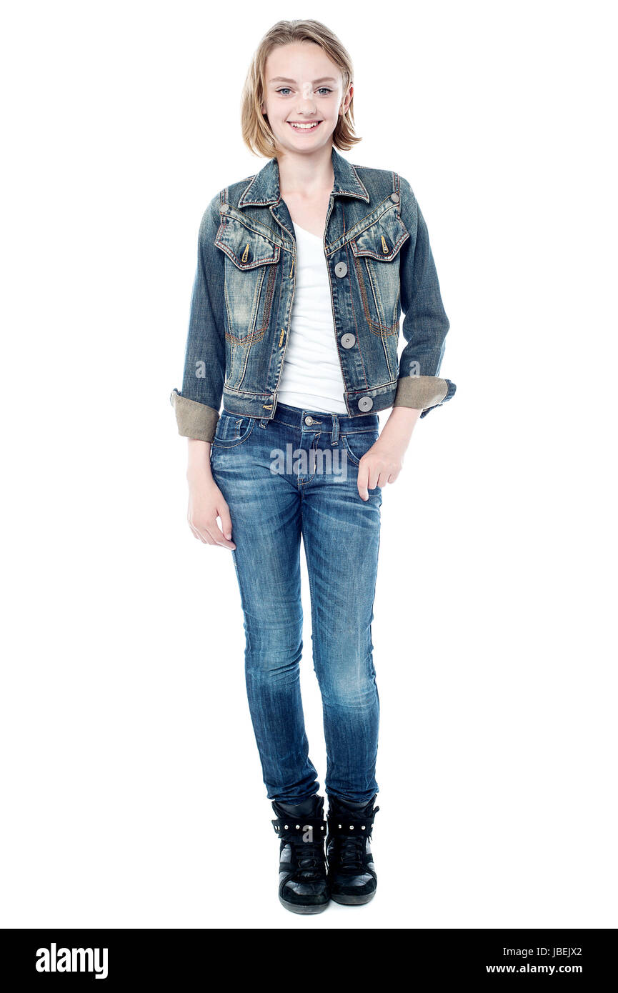 Full length image of a trendy young girl Stock Photo - Alamy