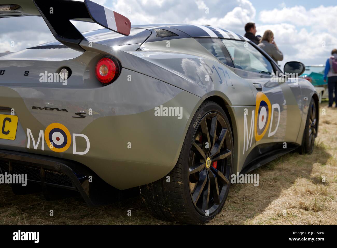 Lotus Evora S with a custom Spitfire graphics Stock Photo - Alamy