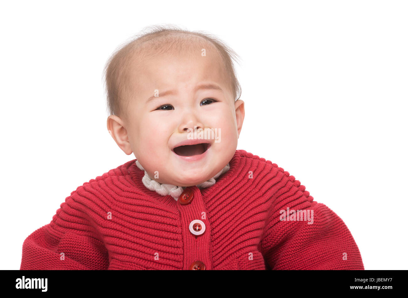 Asian baby girl crying Stock Photo - Alamy
