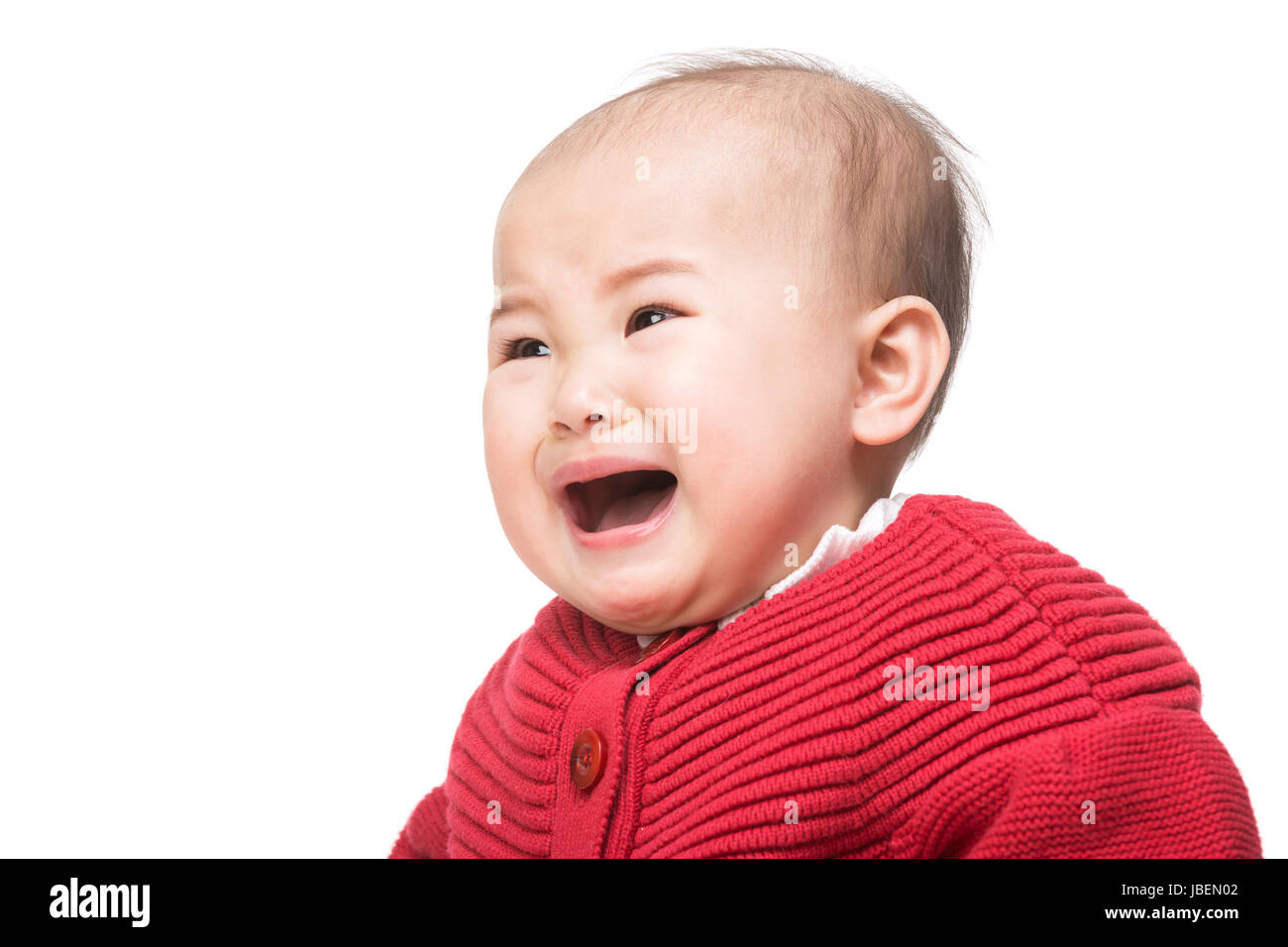 Asian baby girl crying Stock Photo - Alamy
