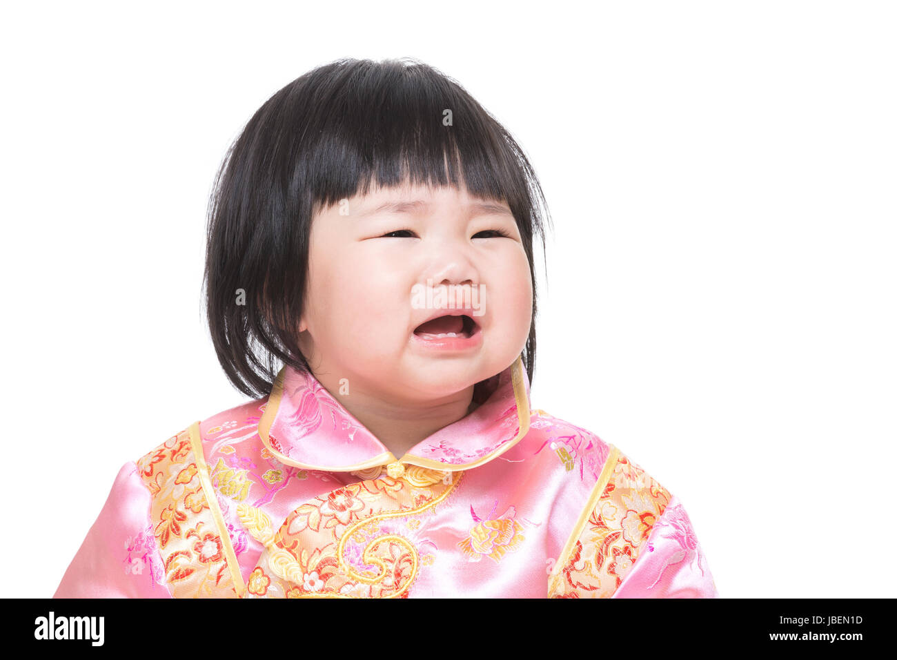 Chinese baby girl crying Stock Photo - Alamy
