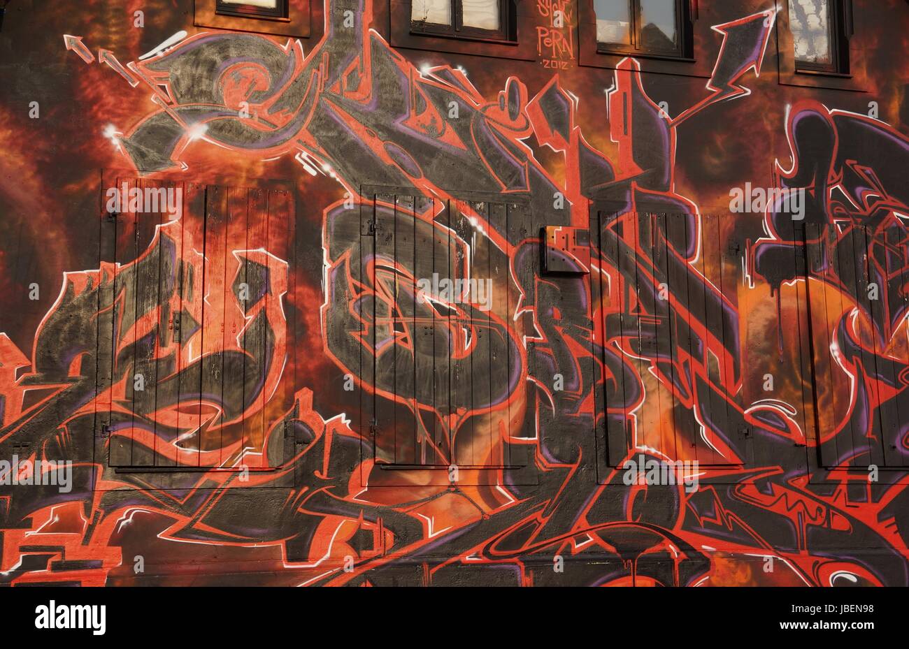 graffiti imagination than once unique,street art,flames,flames Stock ...