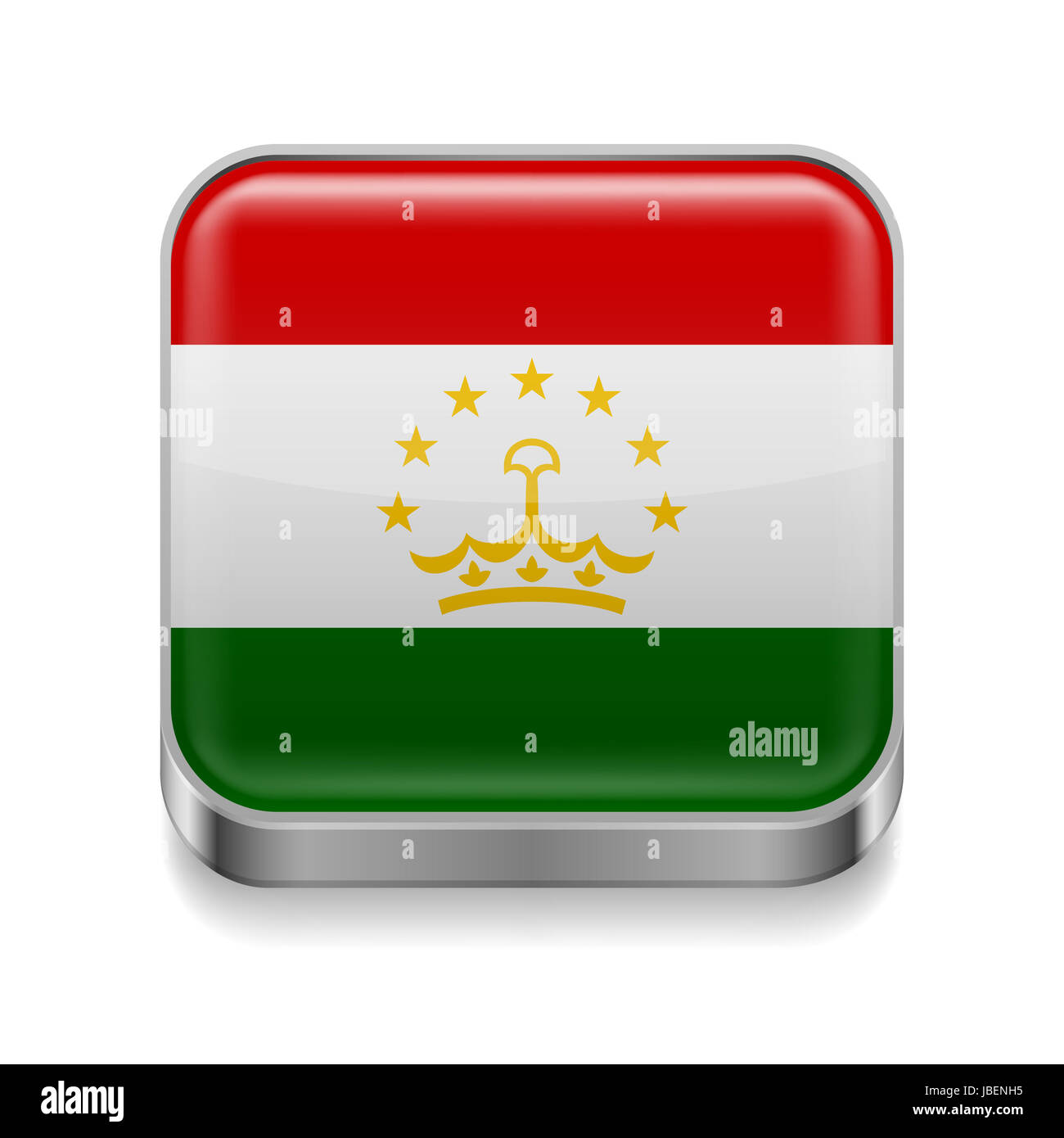 Tajik flag icon hi-res stock photography and images - Alamy