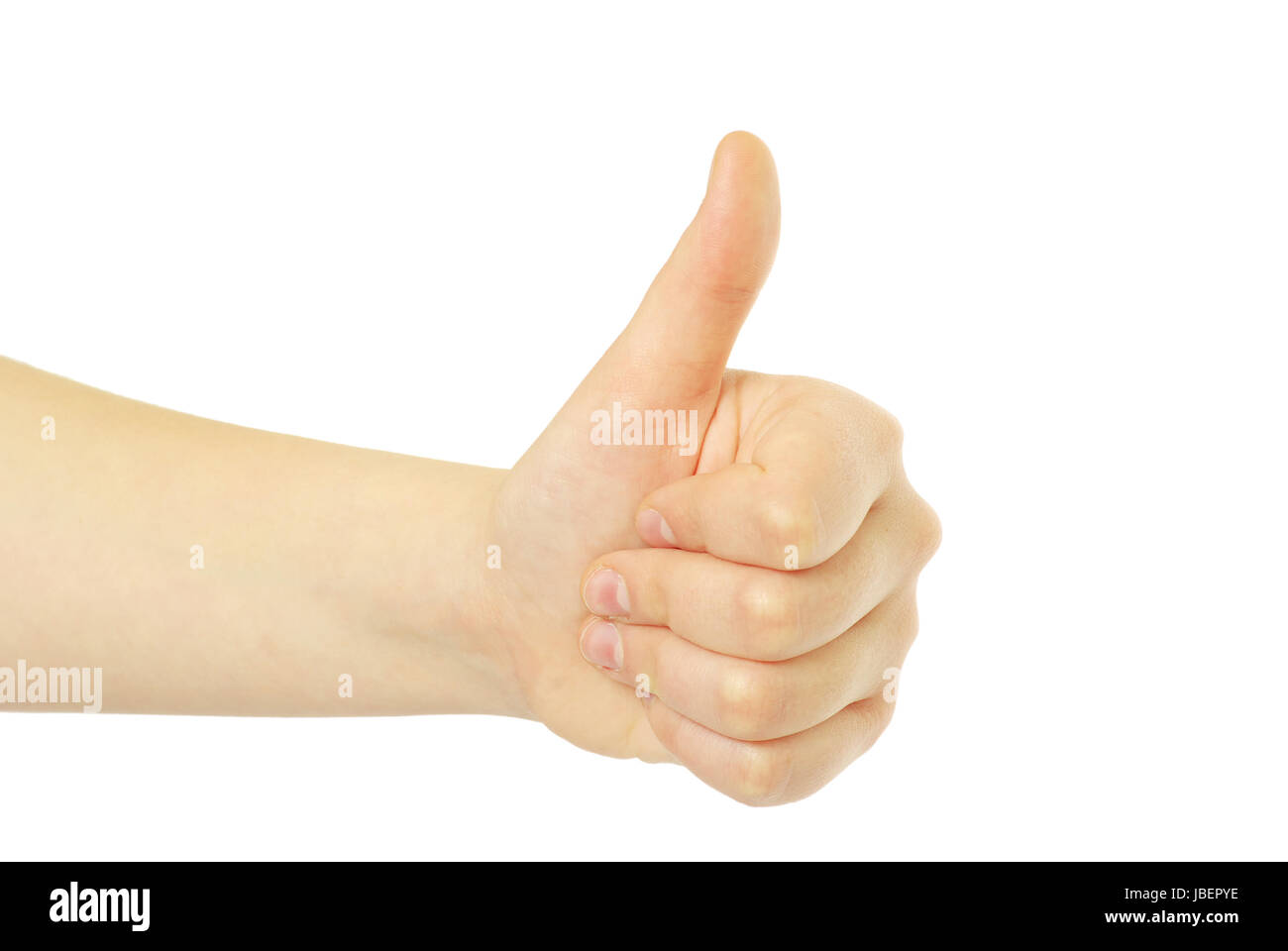success hand sign isolated on white Stock Photo - Alamy