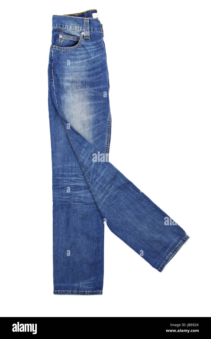 Jeans isolated on white background Stock Photo - Alamy