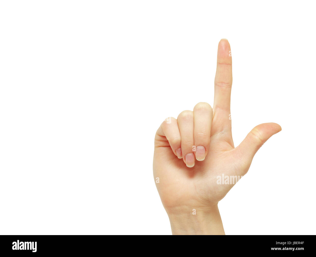 hand sign isolated on white Stock Photo - Alamy
