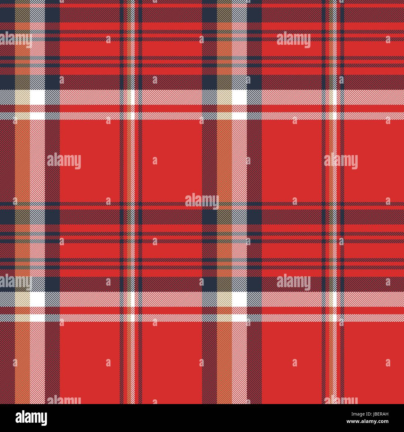 Red plaid fabric texture seamless pattern. Vector illustration Stock ...