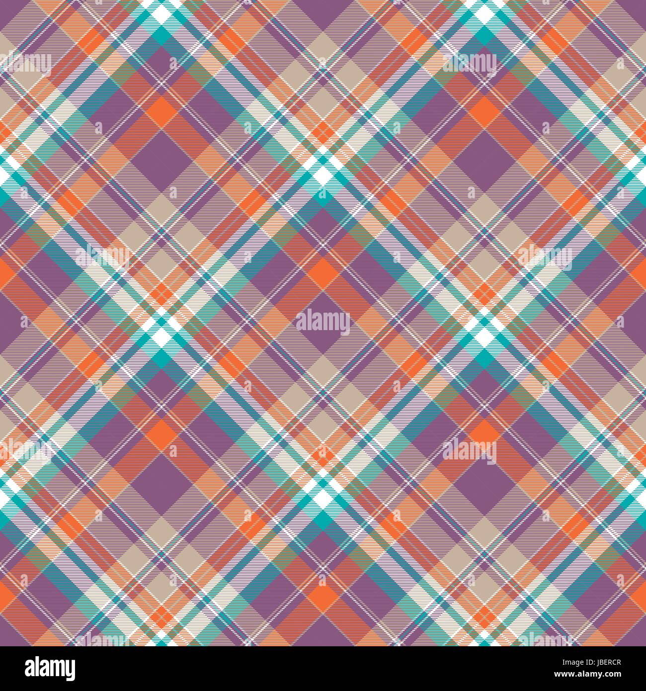 Abstract check plaid cotton texture seamless pattern. Flat design ...