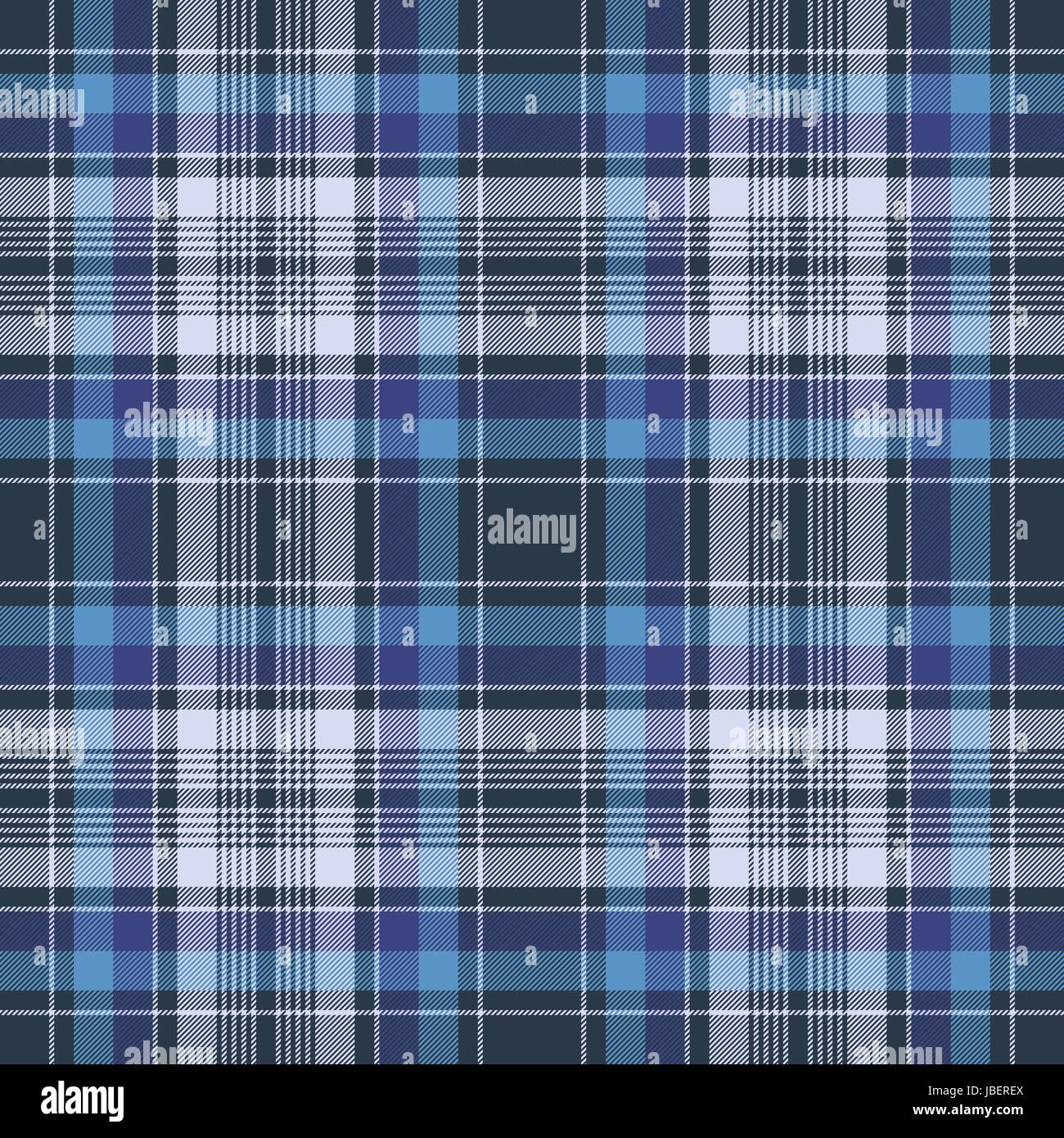 Blue check fabric texture diagonal seamless pattern. Vector ...