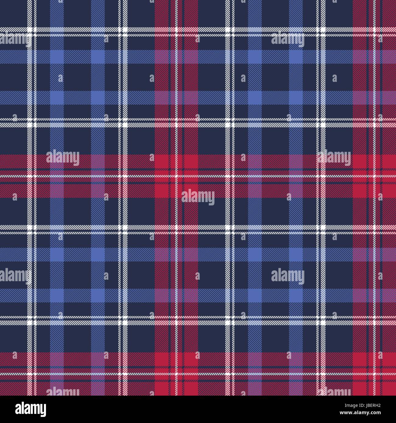 Blue diagonal fabric texture plaid seamless pattern. Vector ...