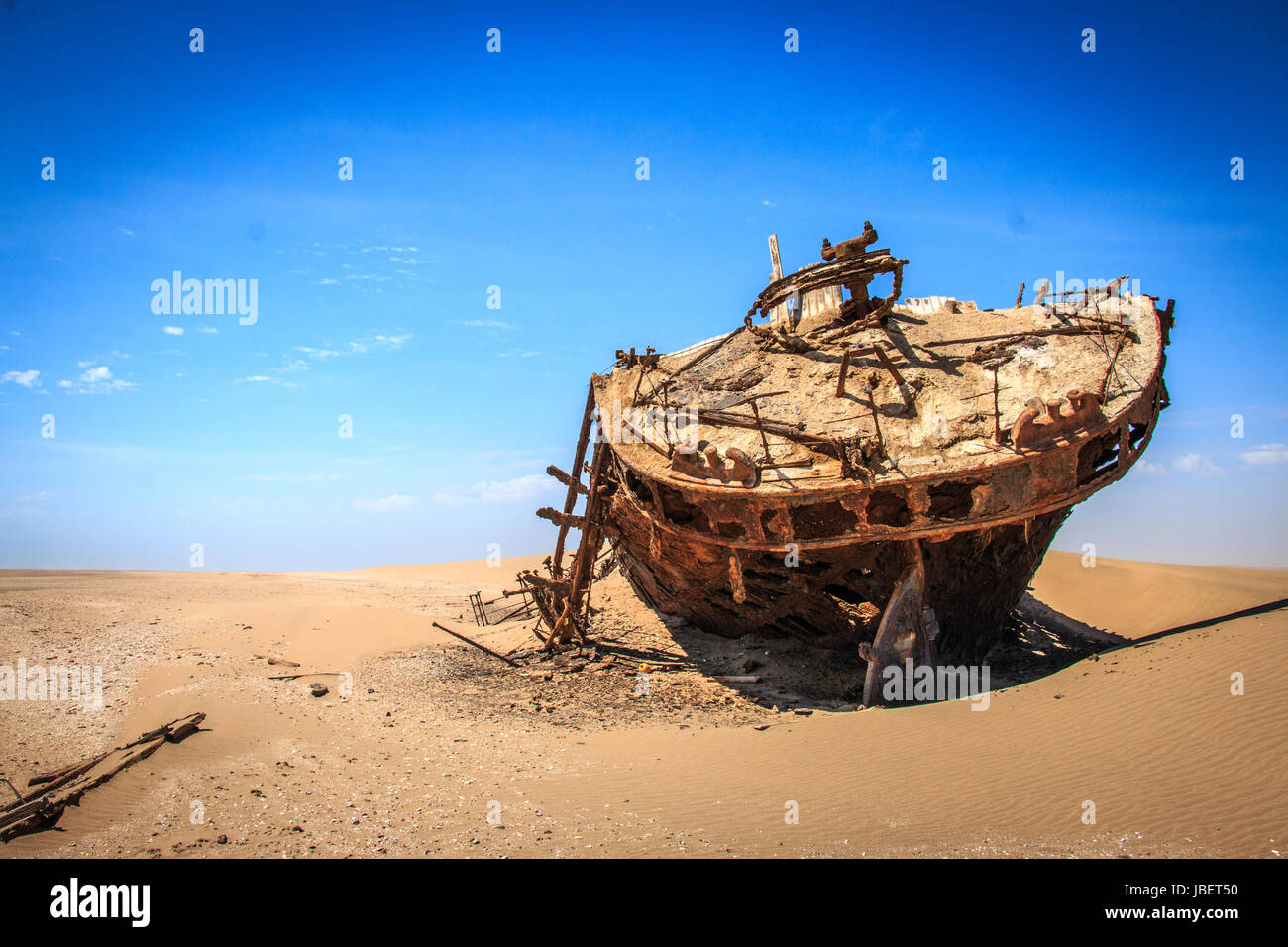 =Stranded ship Eduard Bohlen in the Namib desert, Namibia Stock Photo ...