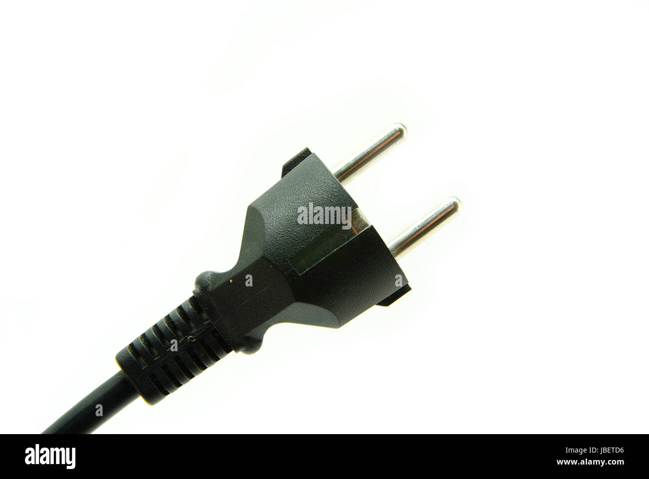 black power plug isolated on a white Stock Photo - Alamy