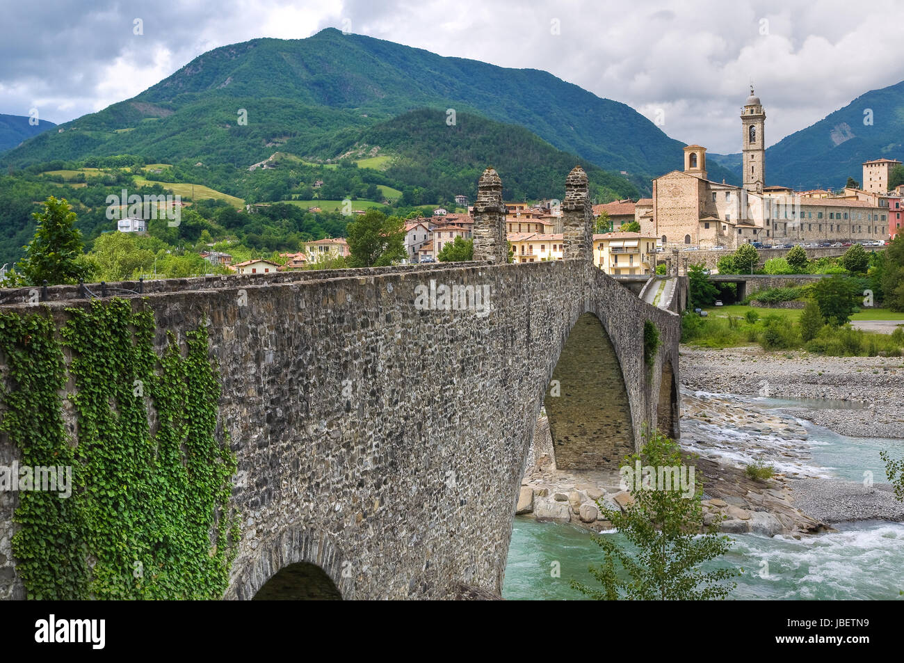 Hunchback Bridge. Bobbio. Emilia-Romagna. Italy Stock Photo - Alamy