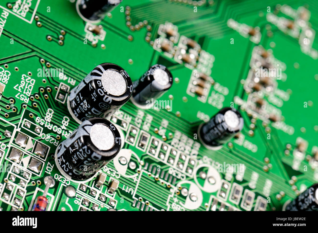 circuit board with components Stock Photo - Alamy