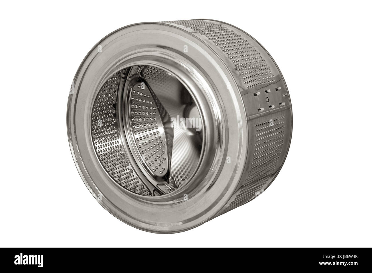 Drum of an automatic washing machine. Isolated on white background ...