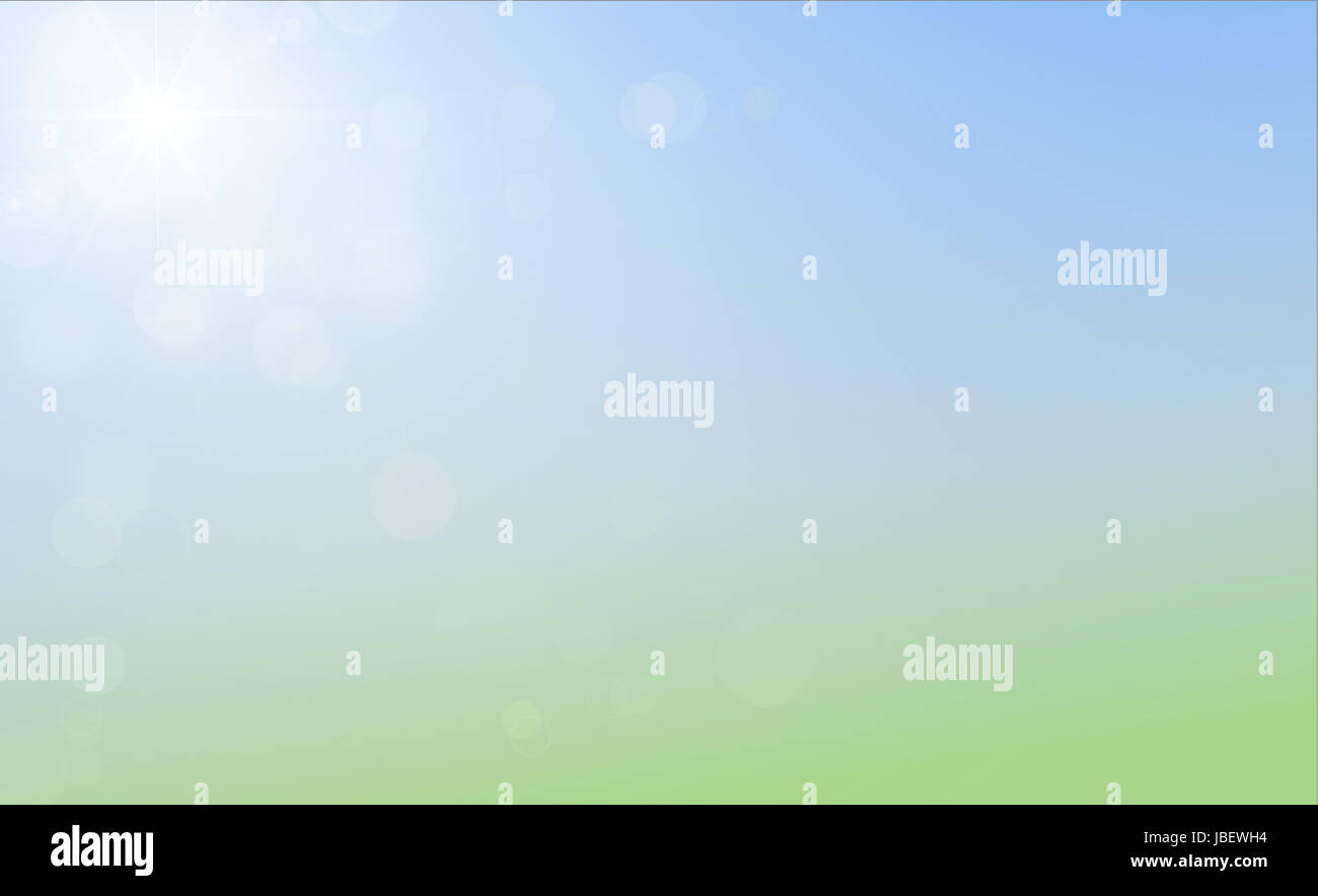 Green spring natural background with ray of lights Stock Photo - Alamy