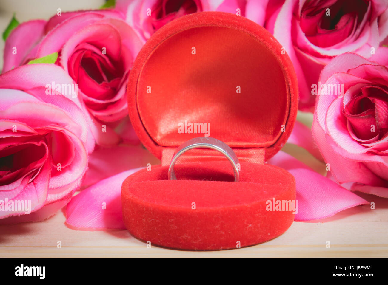 Wedding ring Moment of love Stock Photo - Alamy