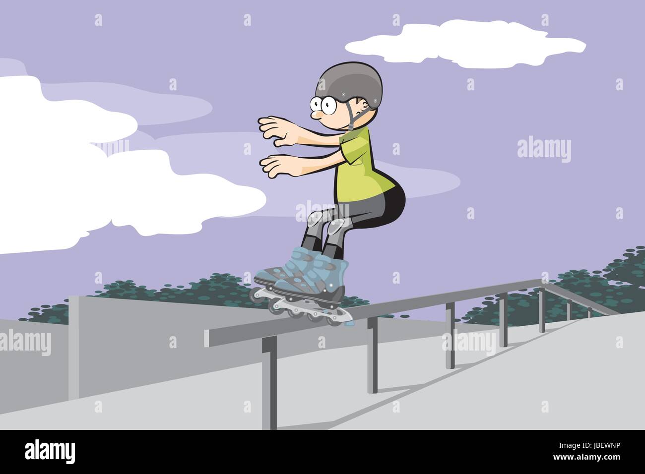 Stair Rail Transfer - Rollerblading Aggressive Inline Skating ...