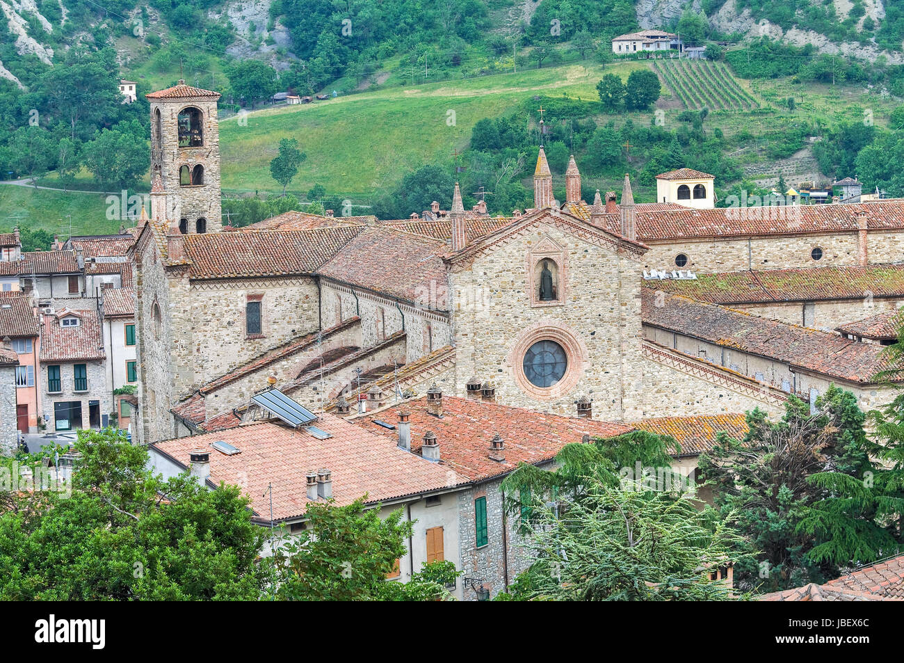 St. Colombano Abbey. Bobbio. Emilia-Romagna. Italy Stock Photo - Alamy