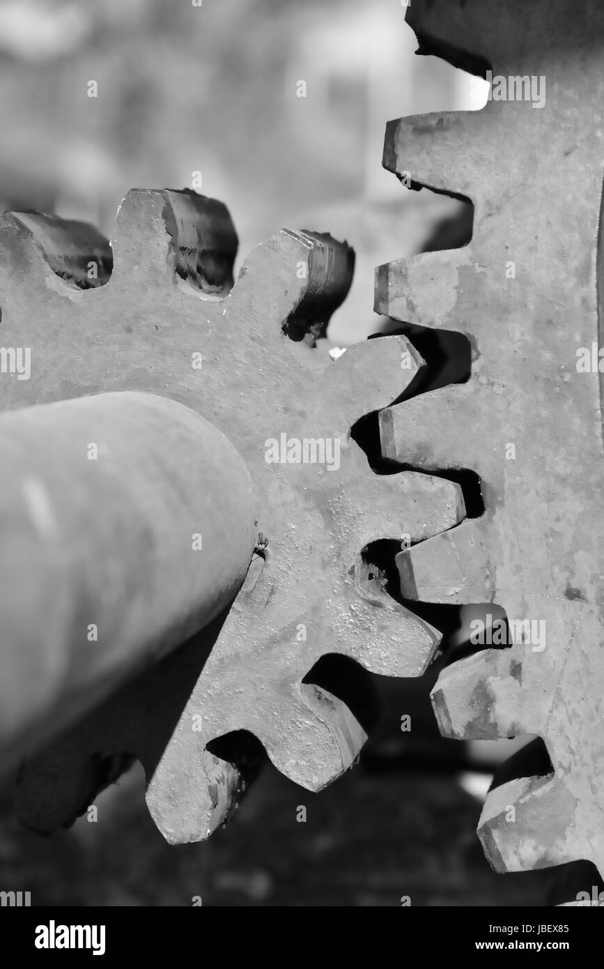 Iron gears Black and White Stock Photos & Images - Alamy
