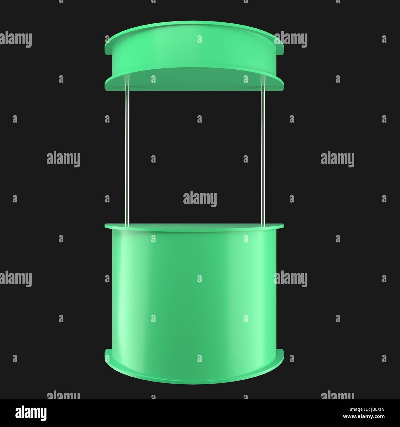 sales point stand 3d illustration on black Stock Photo - Alamy