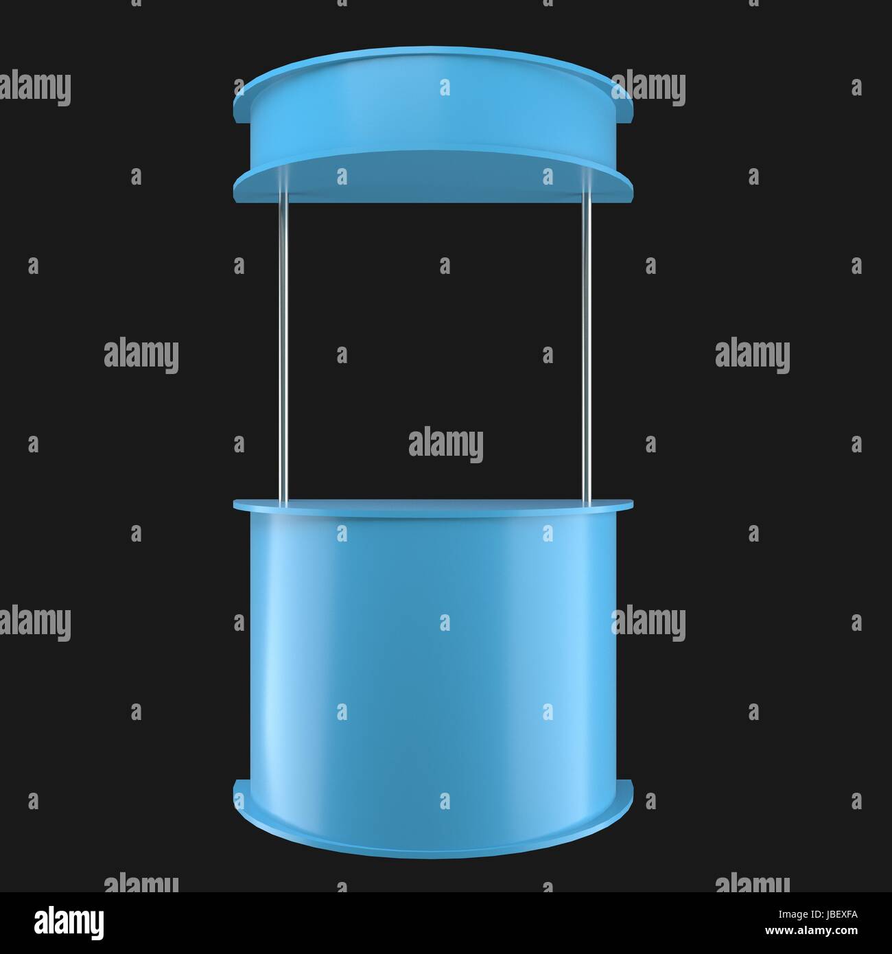 sales point stand 3d illustration on black Stock Photo - Alamy