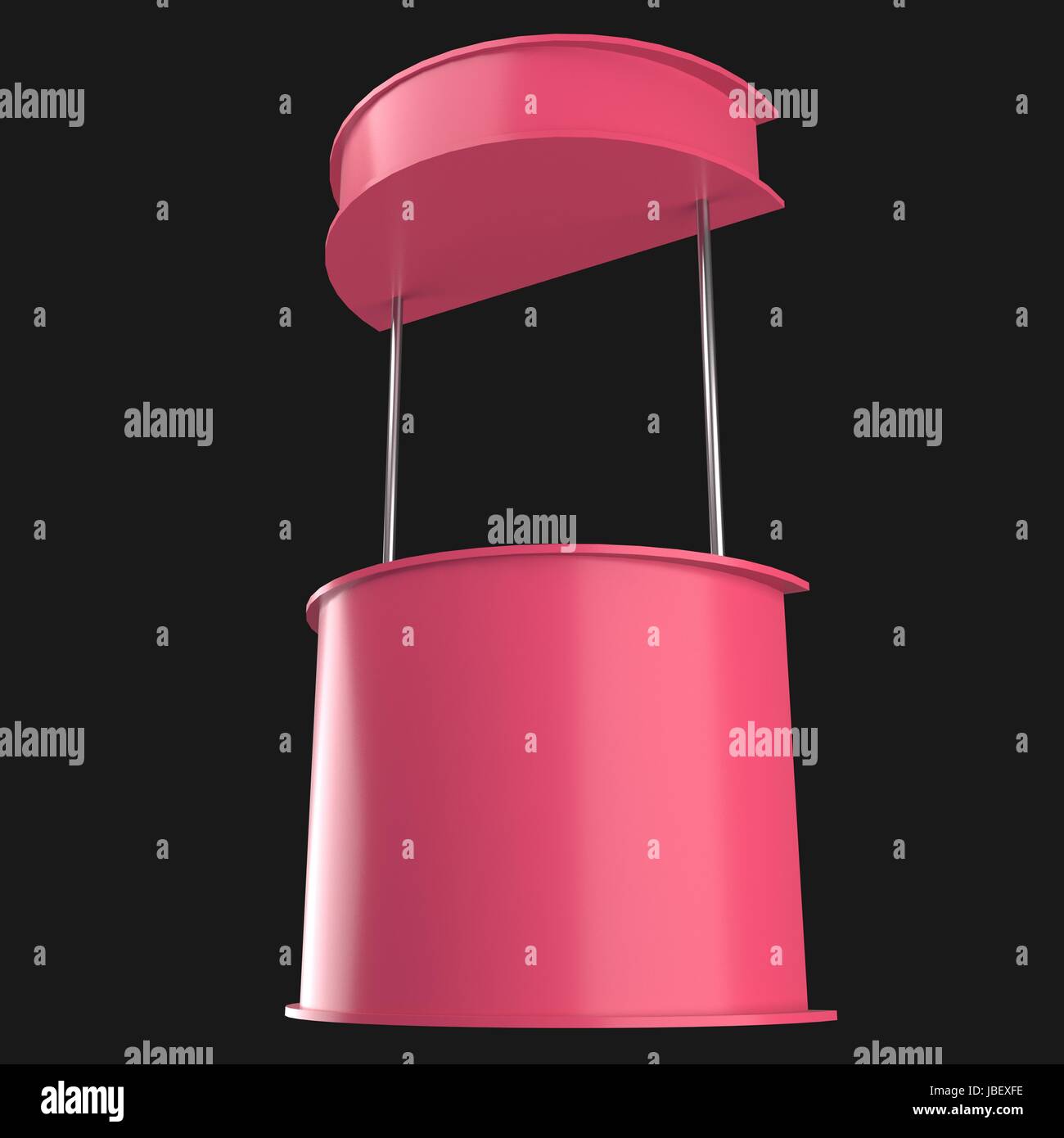 sales point stand 3d illustration on black Stock Photo - Alamy