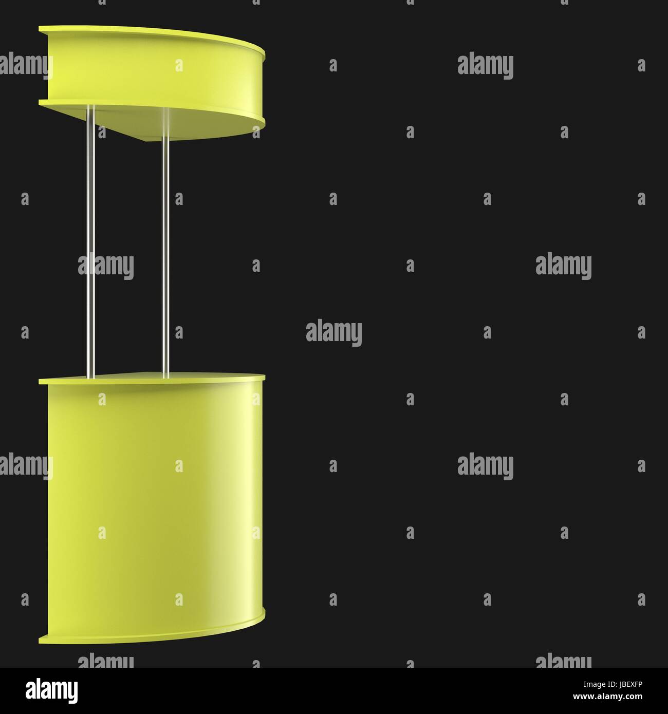 sales point stand 3d illustration on black Stock Photo - Alamy