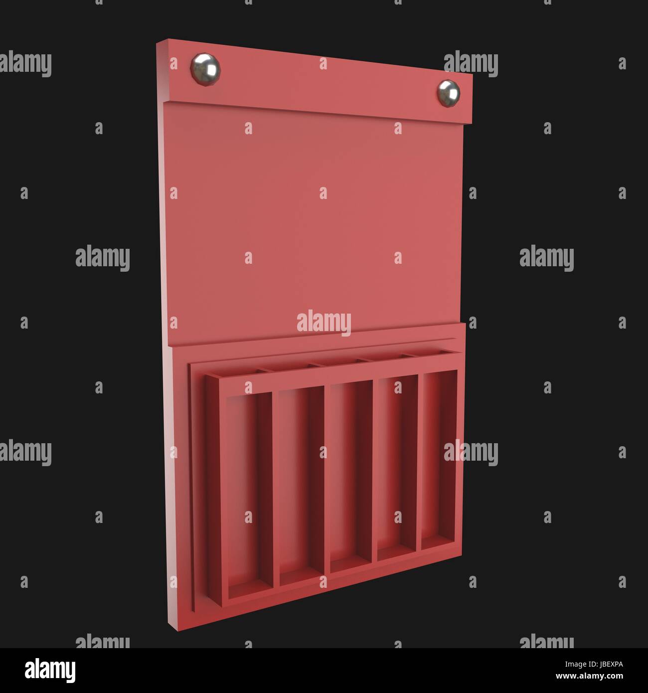 sales point stand 3d illustration on black Stock Photo - Alamy