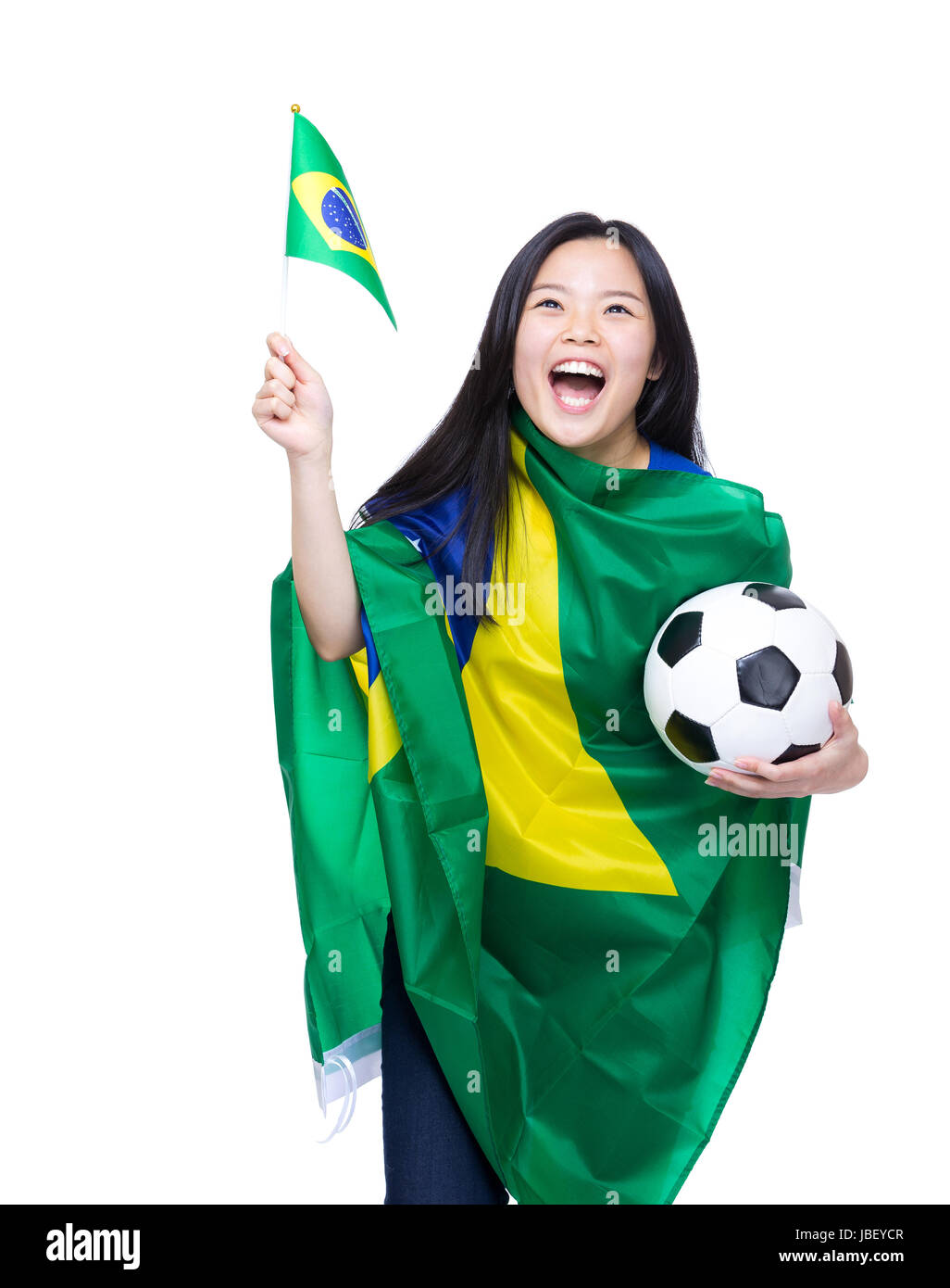 Asian female soccer fans Stock Photo - Alamy