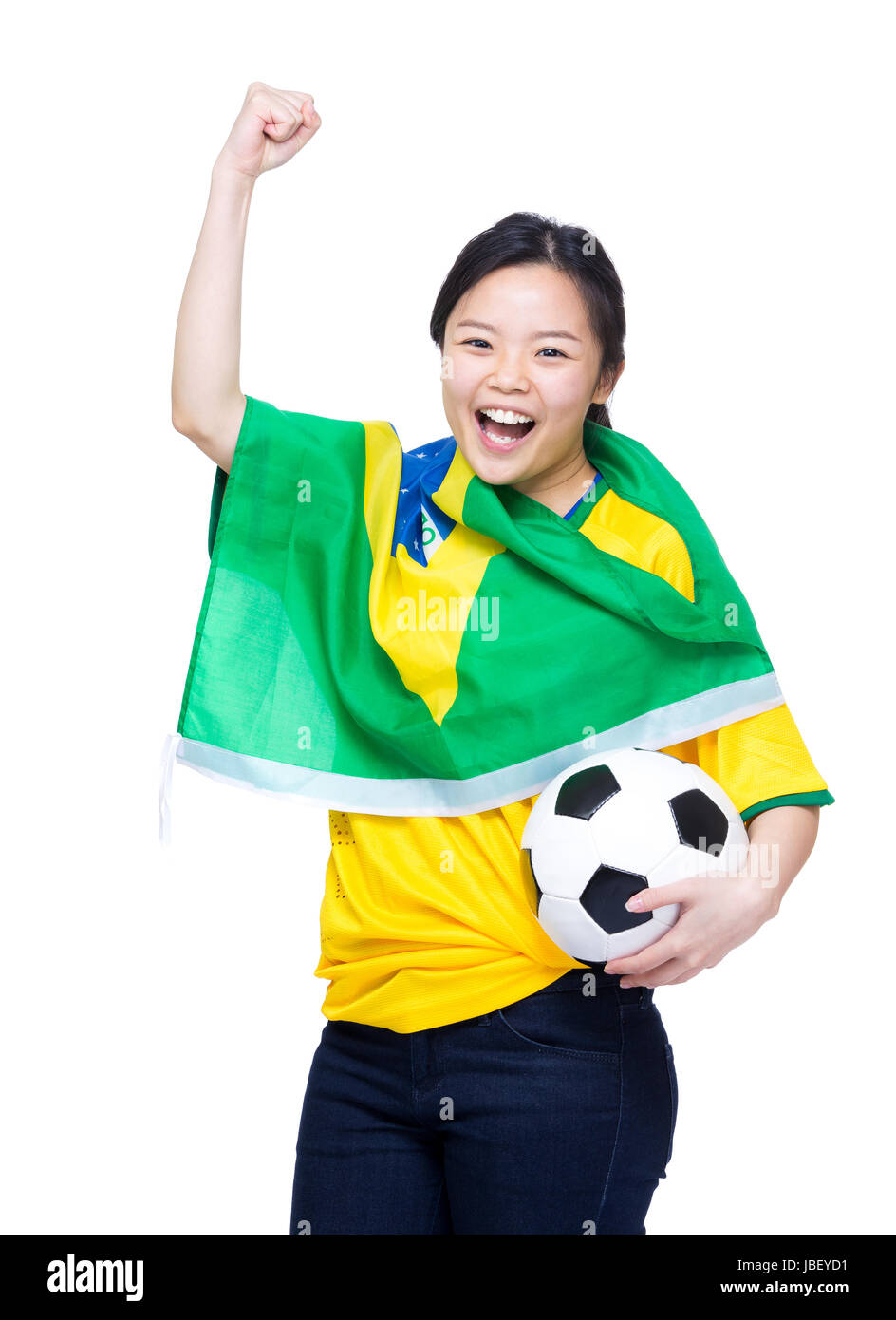 Excited asian female soccer fans hi-res stock photography and images ...