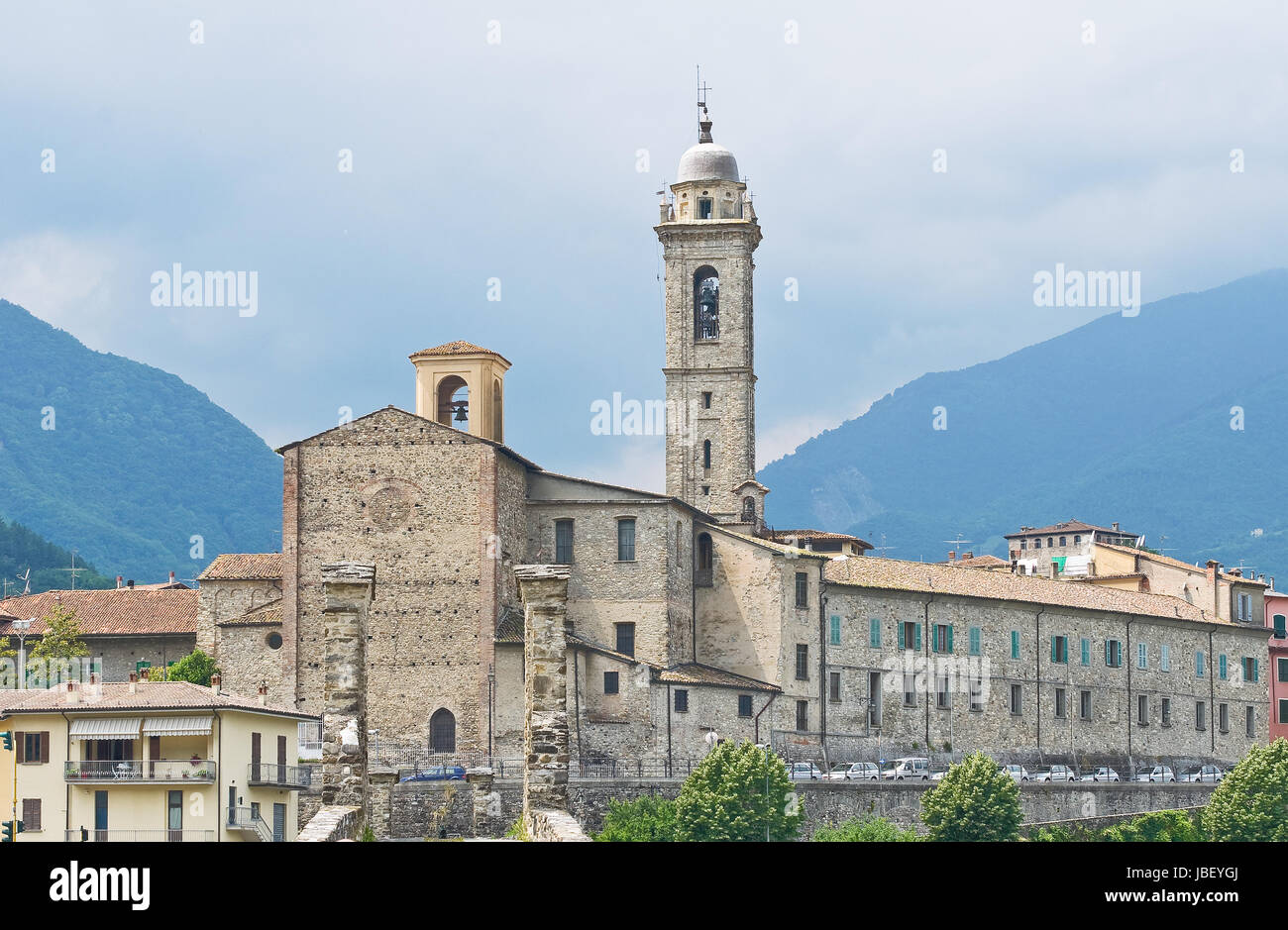 Panoramic view of Bobbio. Emilia-Romagna. Italy Stock Photo - Alamy