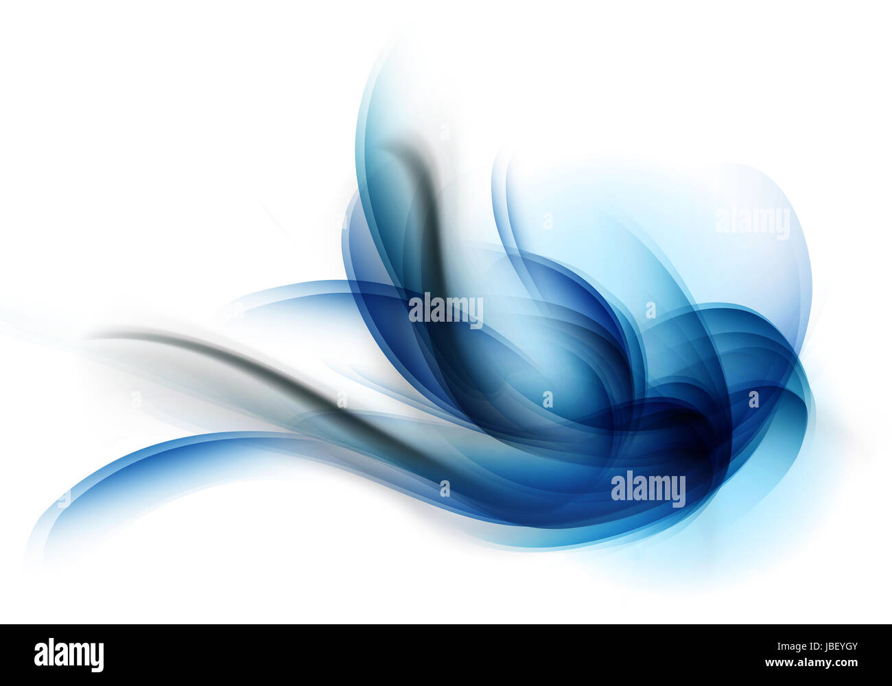 Abstract Design With Blue Lines On A White Background Stock Photo - Alamy